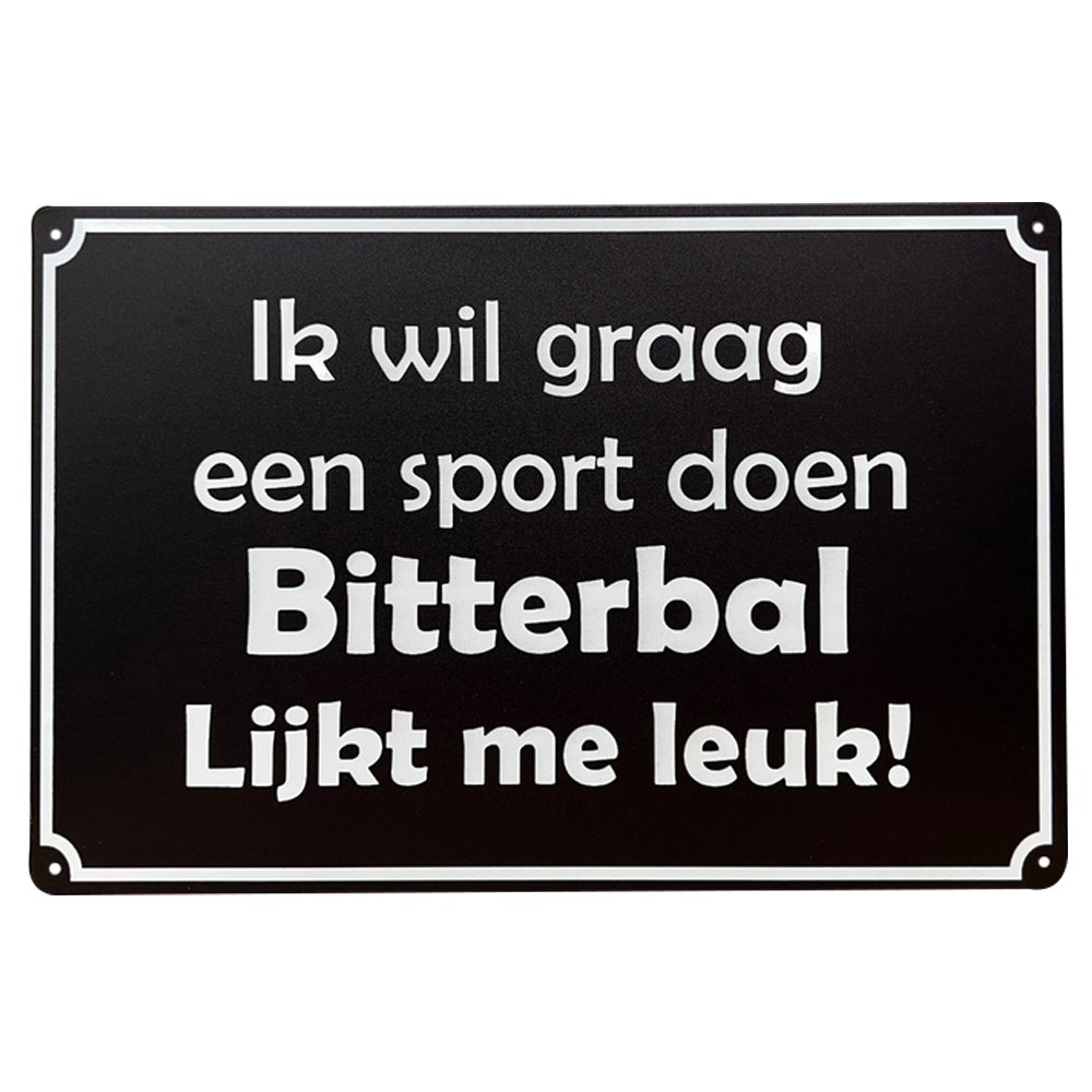 Bitterbal reclamebord