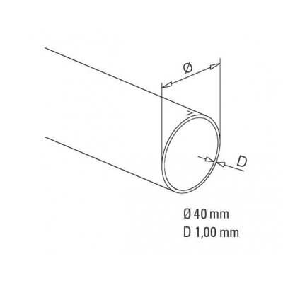 Messing buis ø 40 mm - diverse afmetingen